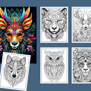 Animal Mandala Coloring Pages, Adult Coloring Pages, Printable, Instant ...