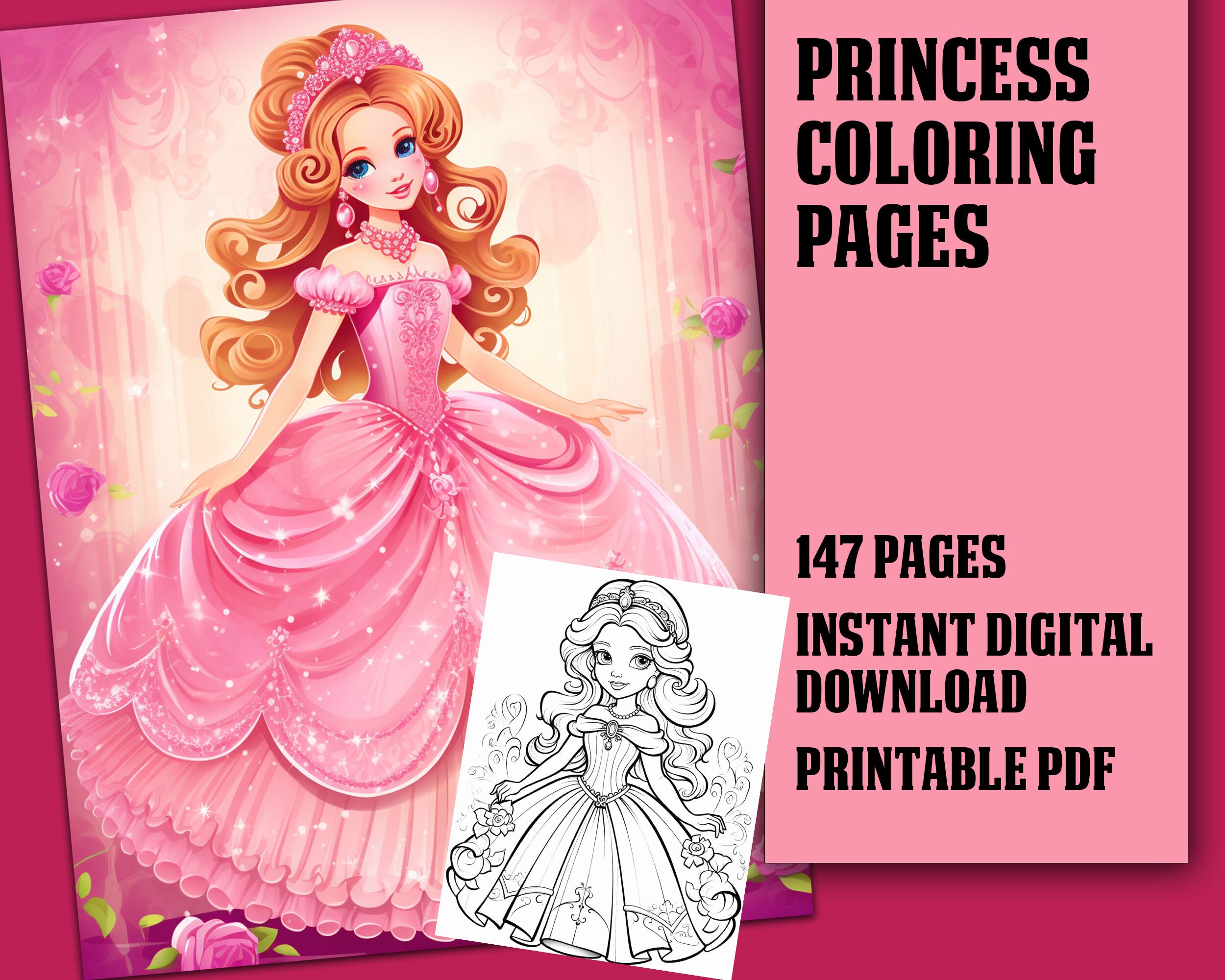 Princess Coloring Pages, Fairy Tale Coloring, Royal Coloring, Barbie ...