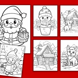 Winter Wonderland Kids Christmas Holiday Coloring Book, Festive ...