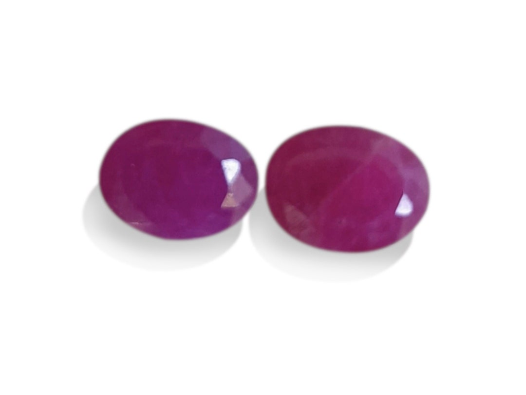3.85ct Natural Ruby's Pair: Vivid Lush Color, Untreated, Natural ...