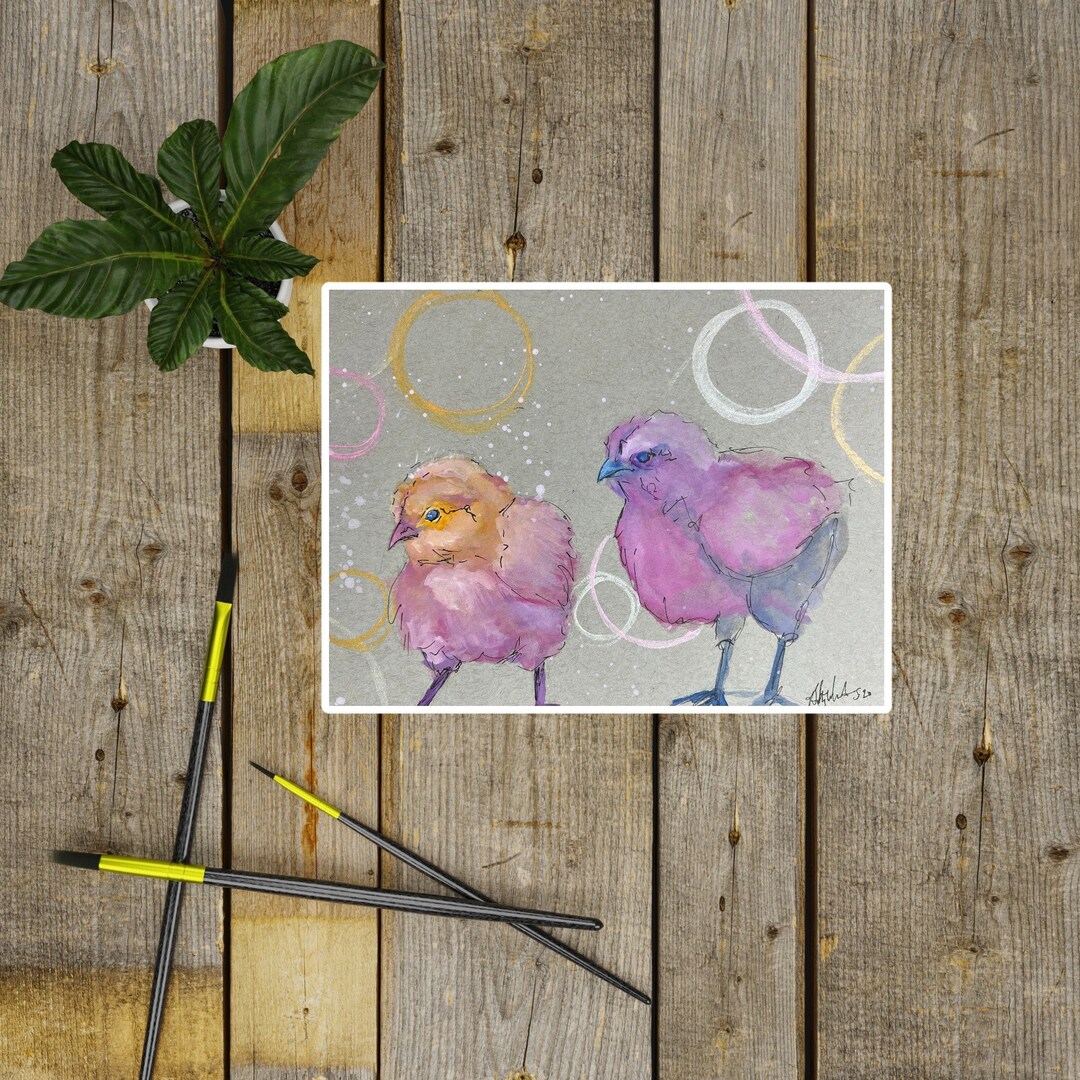 Farmyard Art, Barn Prints, Barn Animal Prints, Chick Art, Chicken Print ...