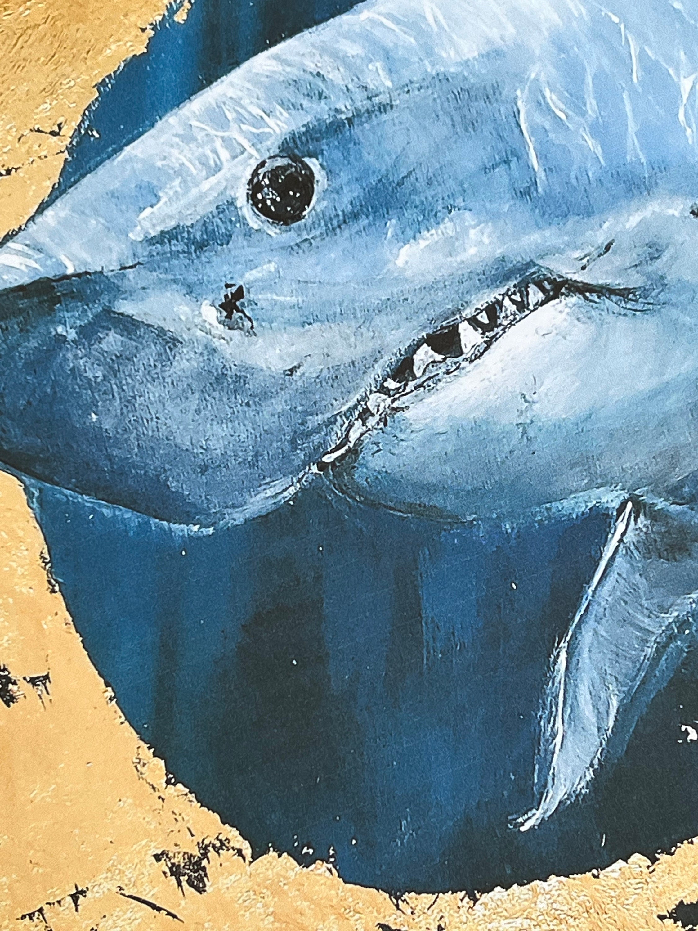 Shark Print, Shark Art, Ocean Art, Ocean Life, Moon Art - Etsy