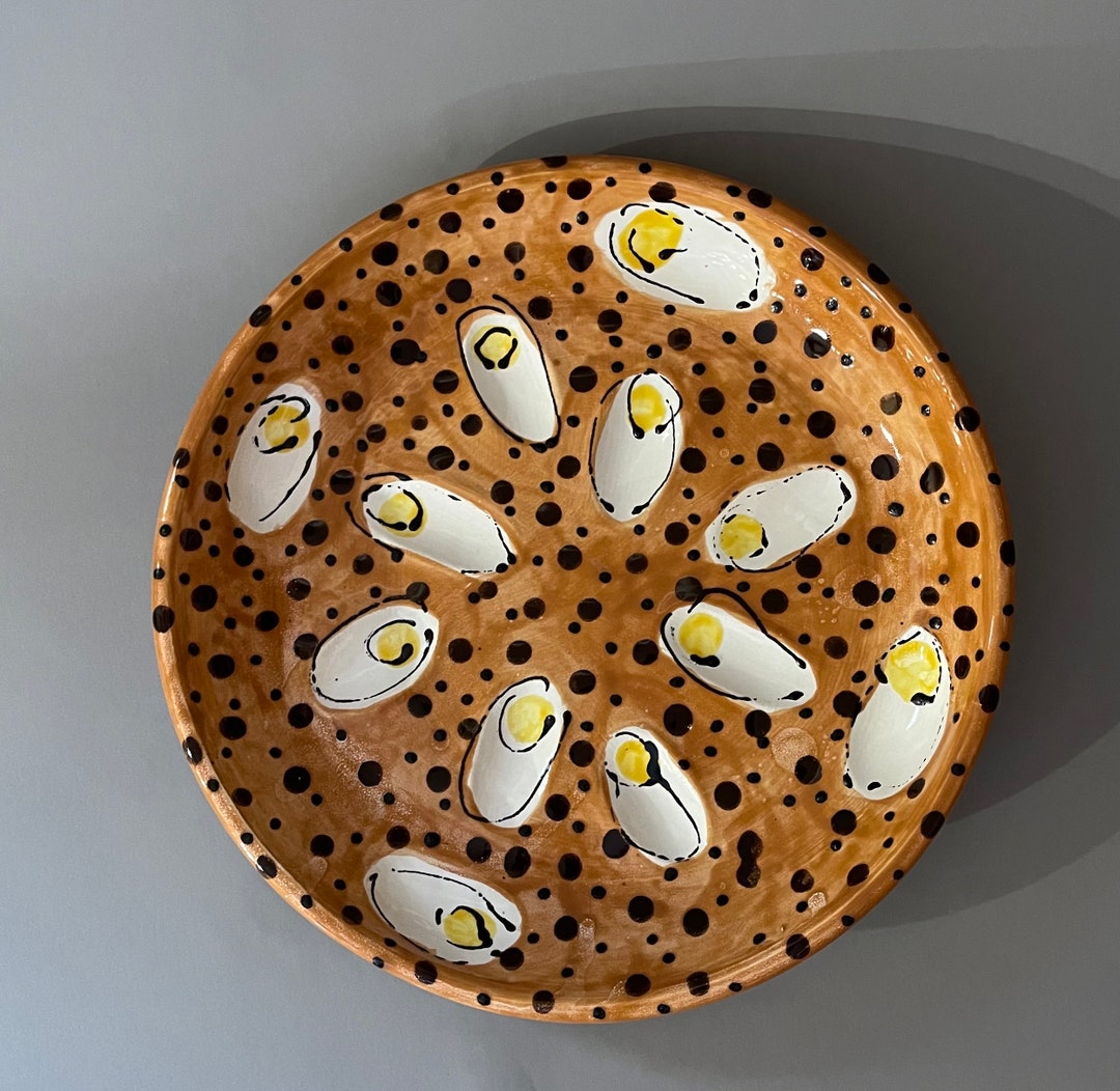 Light Brown Deviled Egg Platter - Etsy