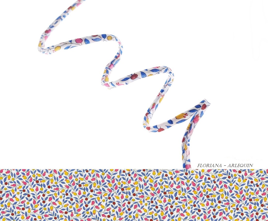 Cordon Liberty Floriana Harlequin, X 50 Cm, Spaghetti Cord, Bracelet ...