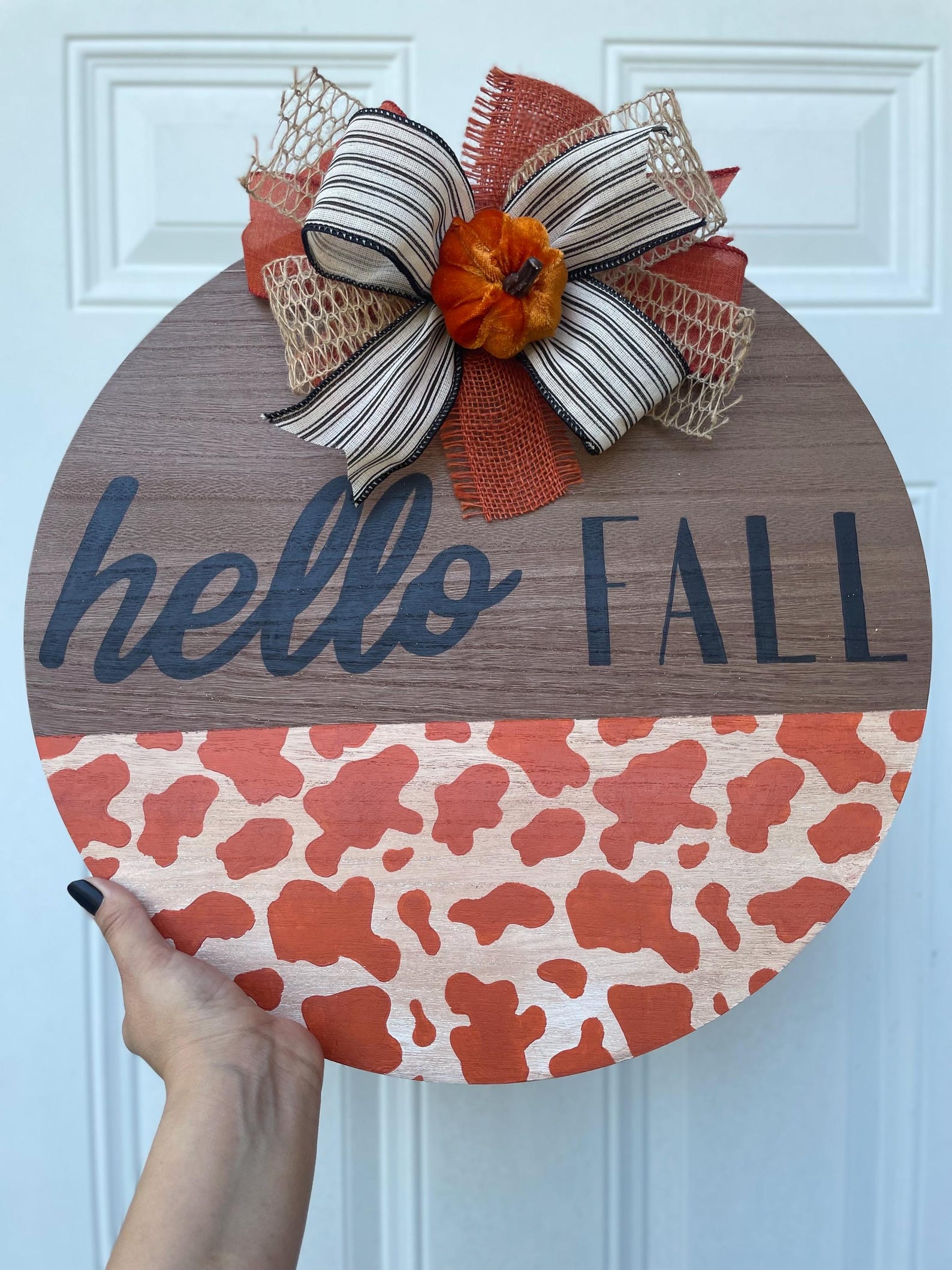 Hello Fall Wood Door Hanger - Etsy
