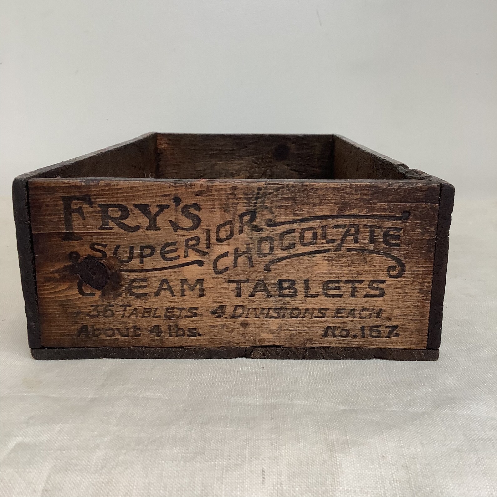 Antique Wooden Frys Chocolate Storage Box - Etsy UK