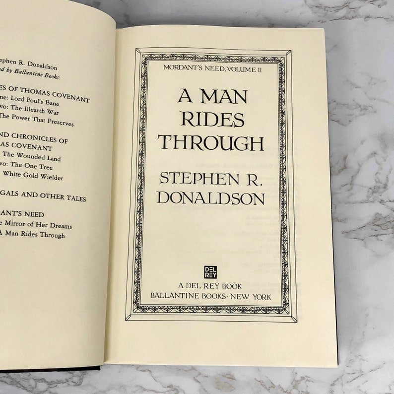 A Man Rides Through by Stephen R. Donaldson FIRST EDITION - Etsy
