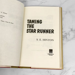 Taming the Star Runner by S.E. Hinton [FIRST EDITION] • 1988 • 1st ...