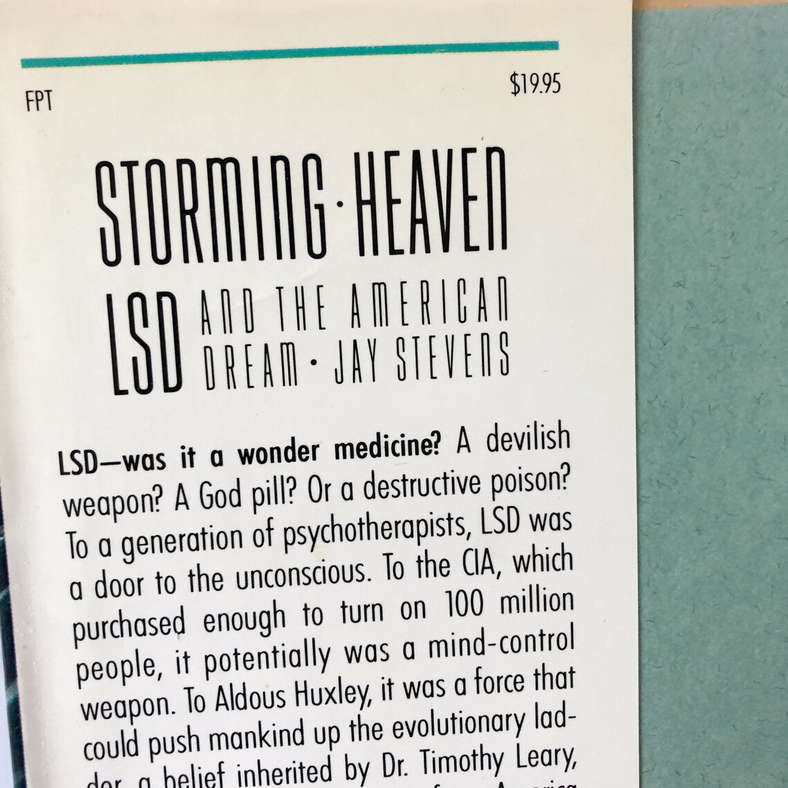 Storming Heaven: LSD and the American Dream by Jay Stevens | Etsy