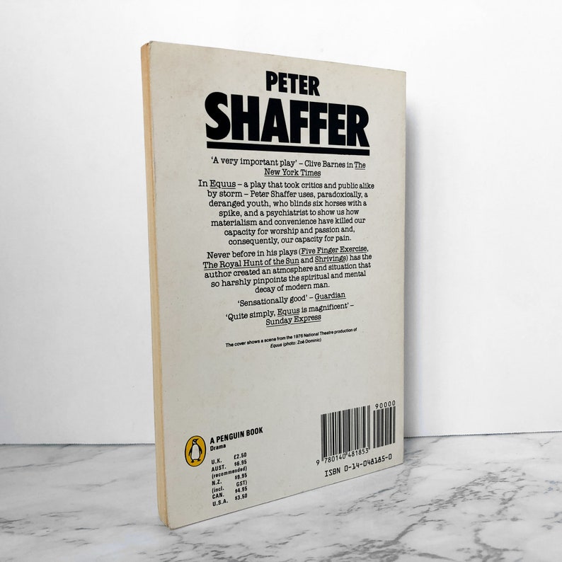 Equus by Peter Shaffer 1986 U.K. TRADE PAPERBACK - Etsy