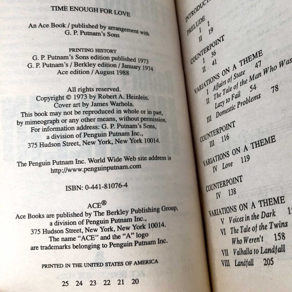 Time Enough For Love