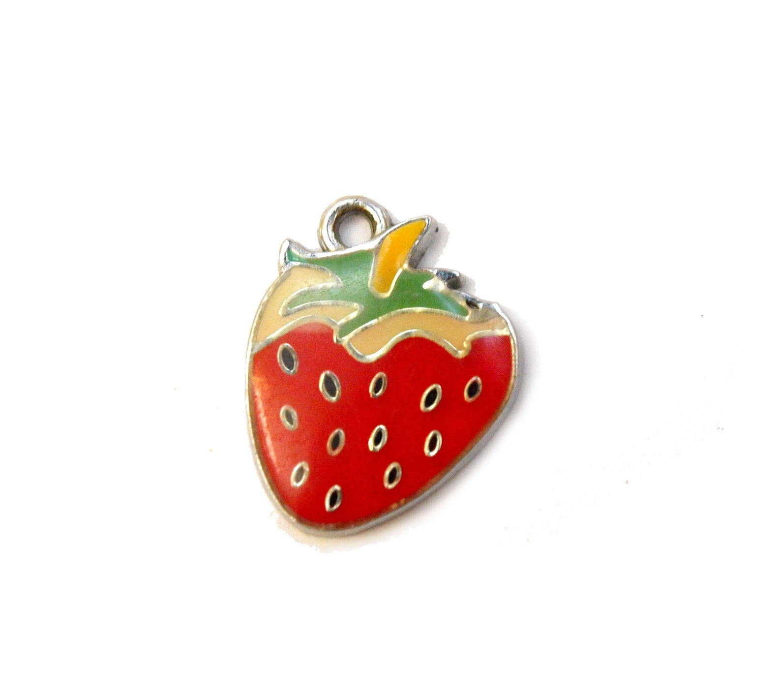 Strawberry Pendant Strawberry Charm Glass Strawberry Berry Pendant ...