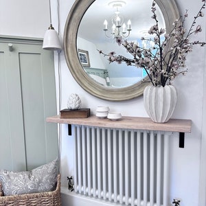 Solid Oak Live Edge Shelf With Lipless Down Brackets (waney Edge ...