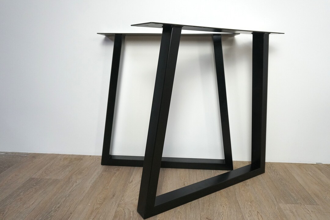 Trapezium Table Legs - UK Handmade (industrial Table Legs, Steel Table ...