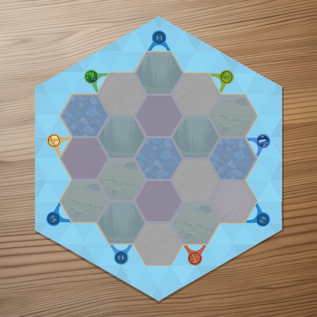 Light Blue Custom Catan Border - Etsy