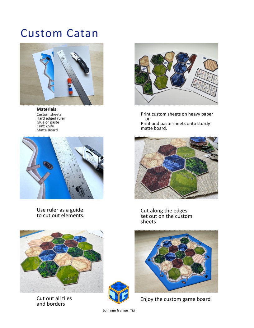 Custom Catan Catan World Tiles Printable Tiles for Your Gameplay - Etsy