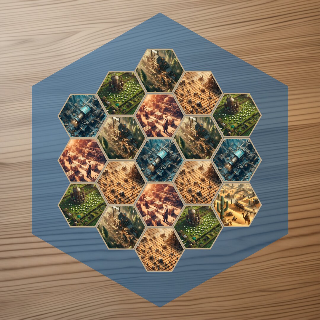 Steam Punk Custom Catan Tiles - Etsy