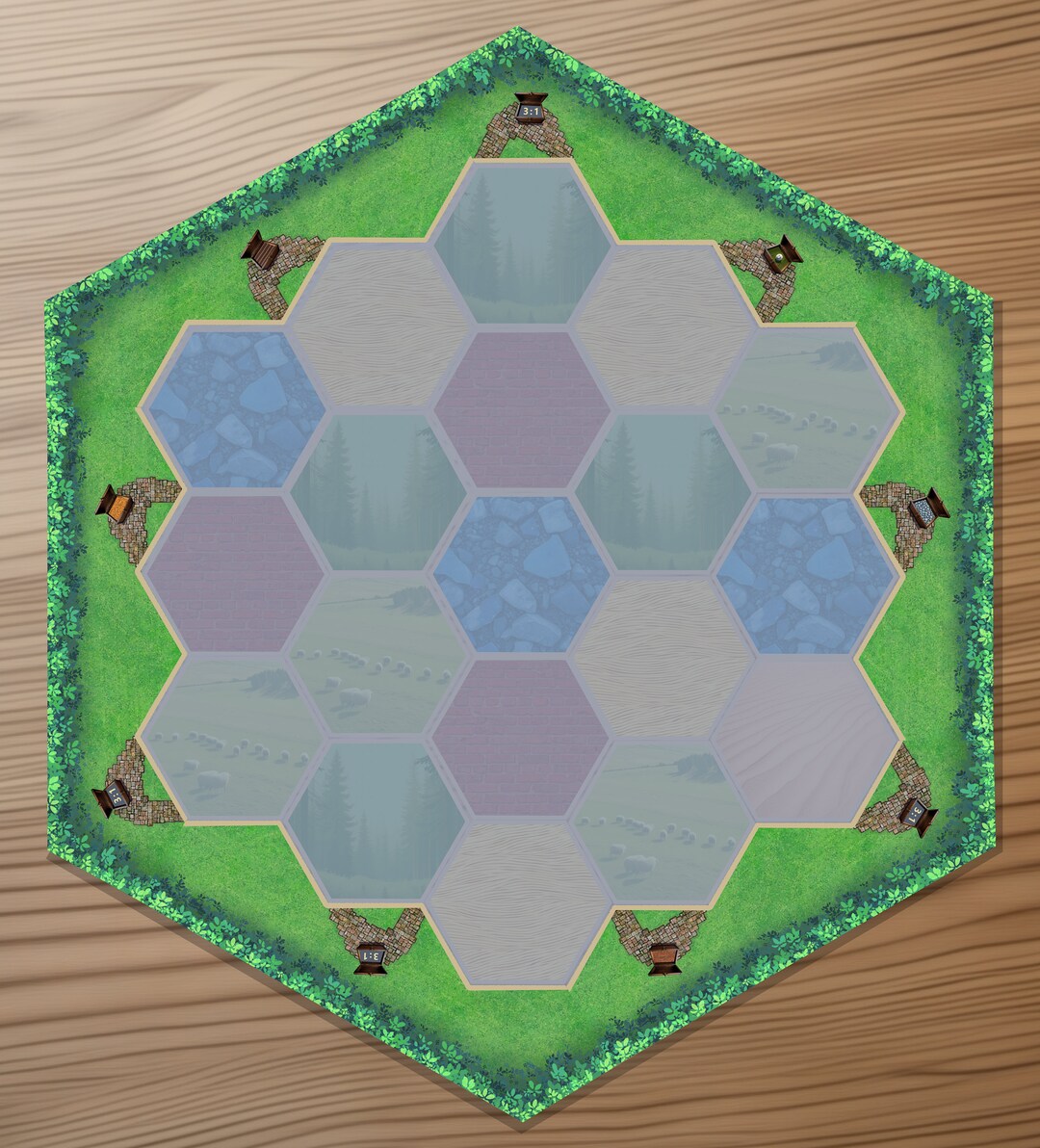 Magic Wood Border Custom Catan Border - Etsy