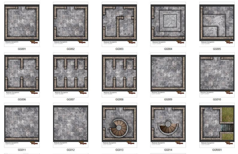 Draken Dungeons Sample Dungeon Tiles 917 - Etsy