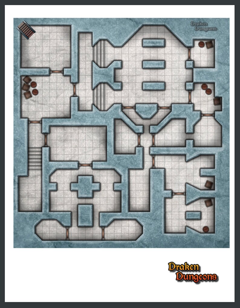 Draken Dungeons - Complete Large Dungeon Blue - Etsy