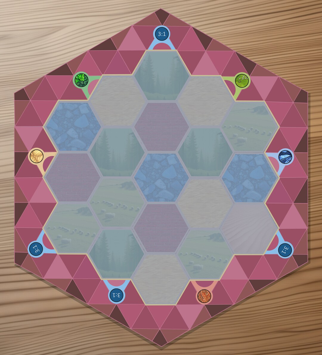 Dark Red Custom Catan Border - Etsy