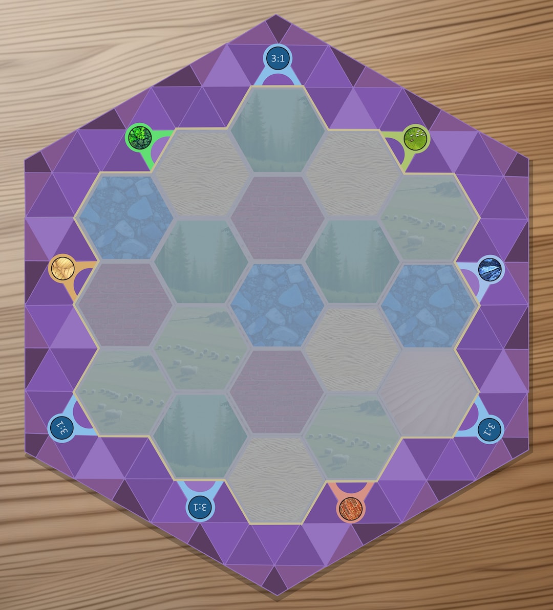 Dark Purple Custom Catan Border - Etsy