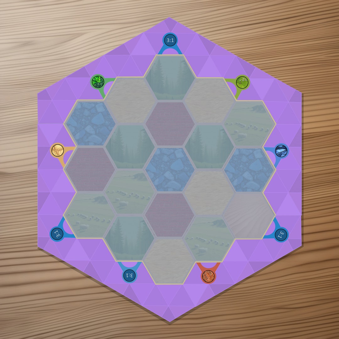 Light Purple Custom Catan Border - Etsy