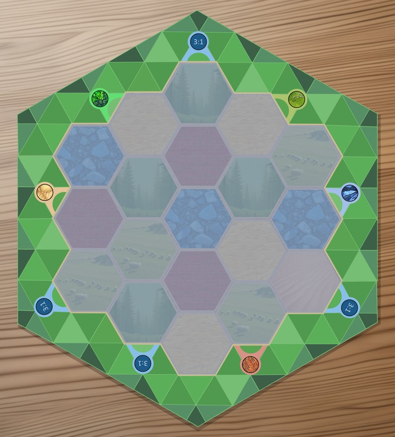 Dark Green Custom Catan Border - Etsy