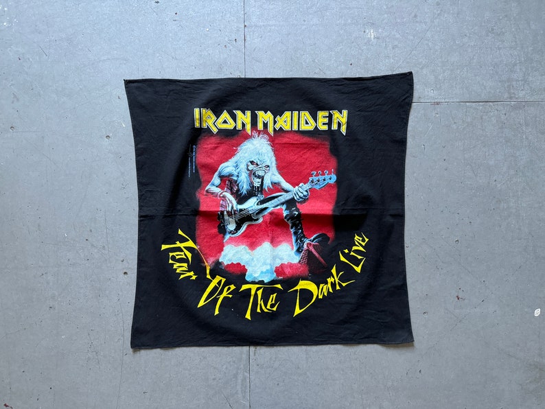 Lot 90s Vintage Iron Maiden Eddie Banner Fear of the Dark Live - Etsy