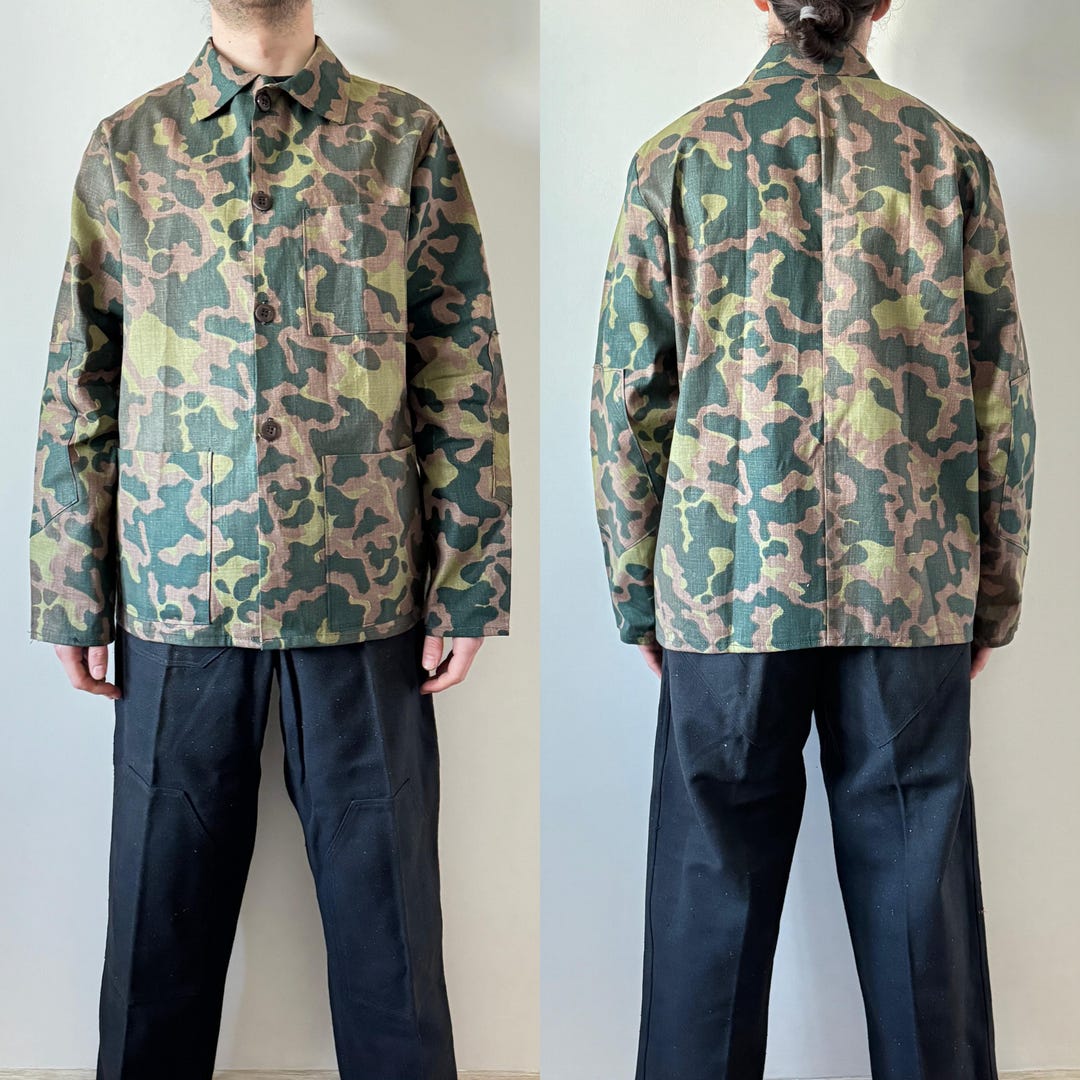 Soviet Union USSR Army Butan Ttsko Camo Eastern Europe Deadstock Cotton ...