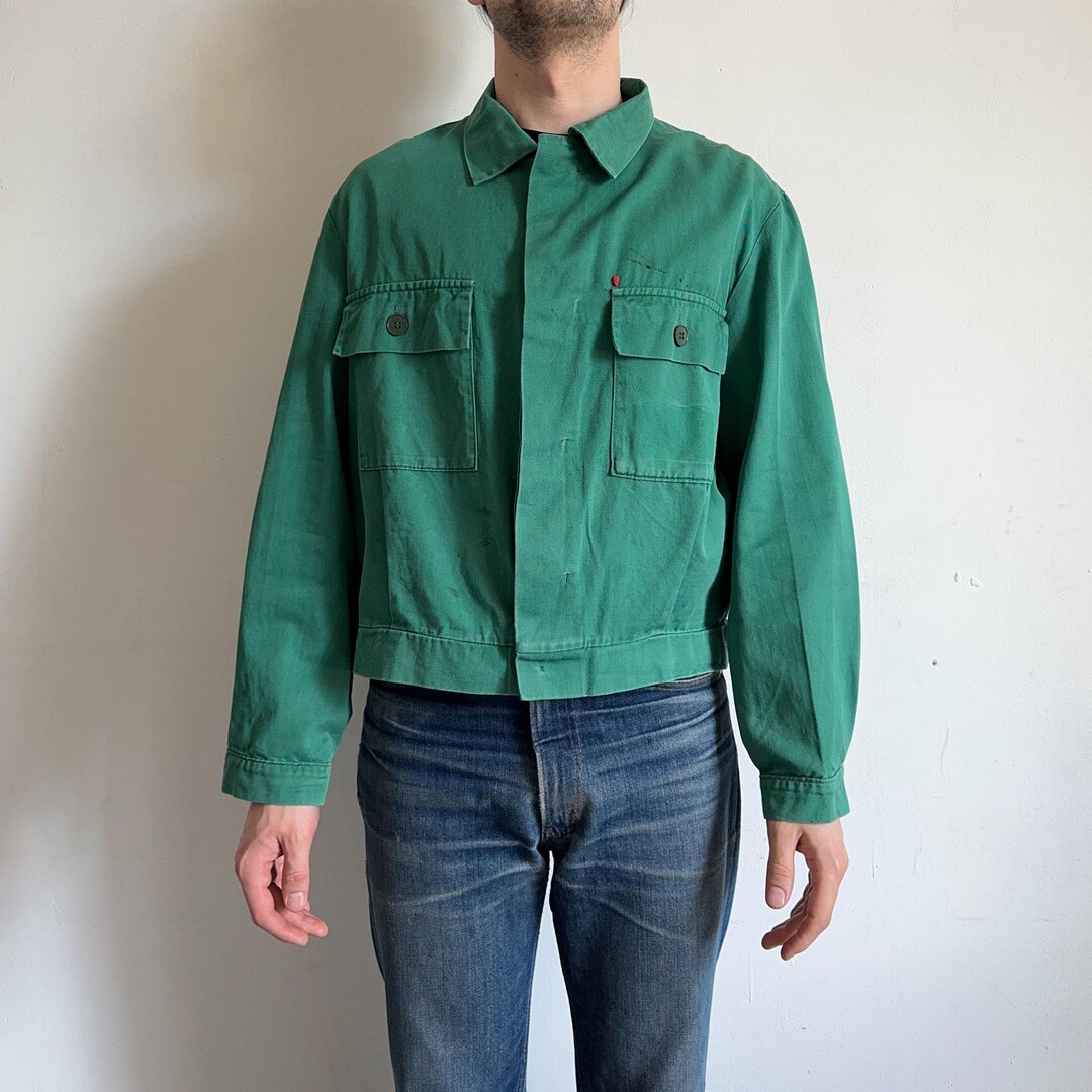 Vintage Euro Cyclist Work Jacket Style French Workwear Sanfor Utility ...