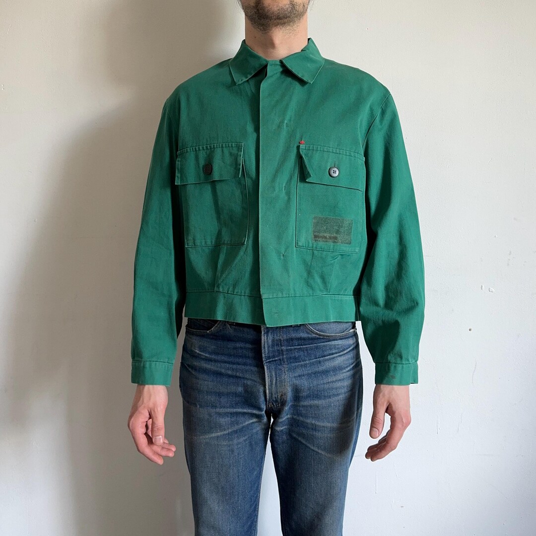 Vintage Euro Cyclist Work Jacket Style French Workwear Sanfor Utility ...