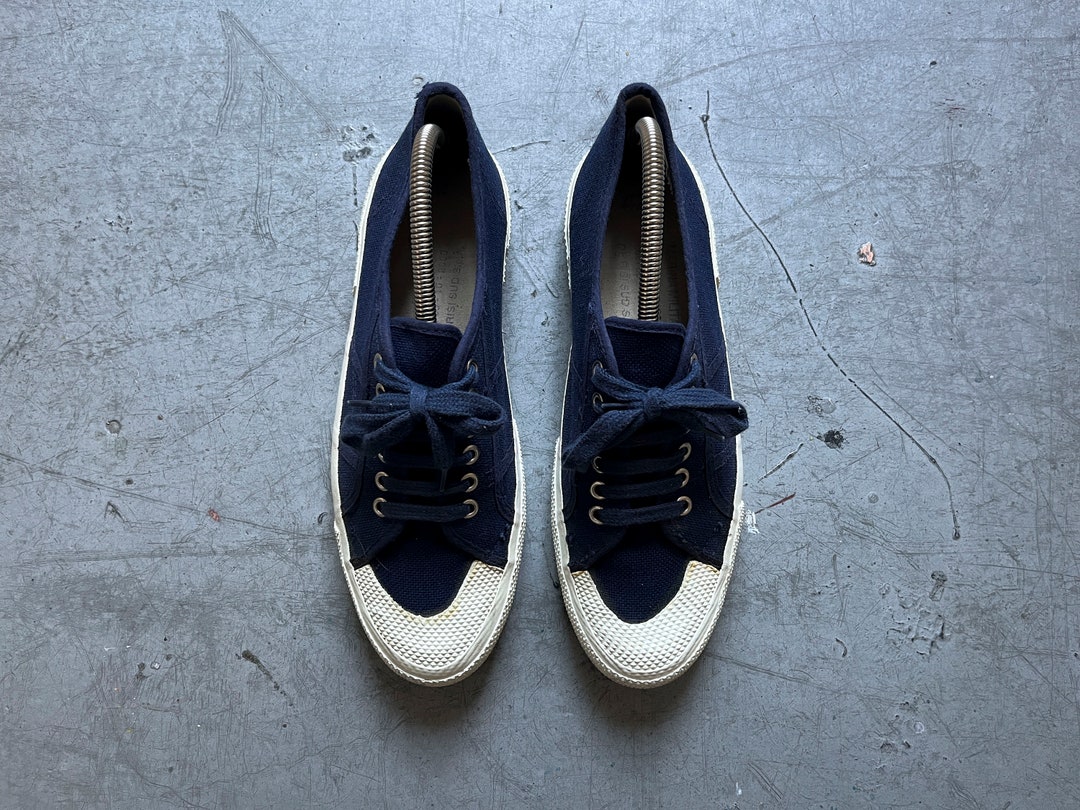 90s Vintage Italian Army Navy Marina Militare Military Superga Deck ...