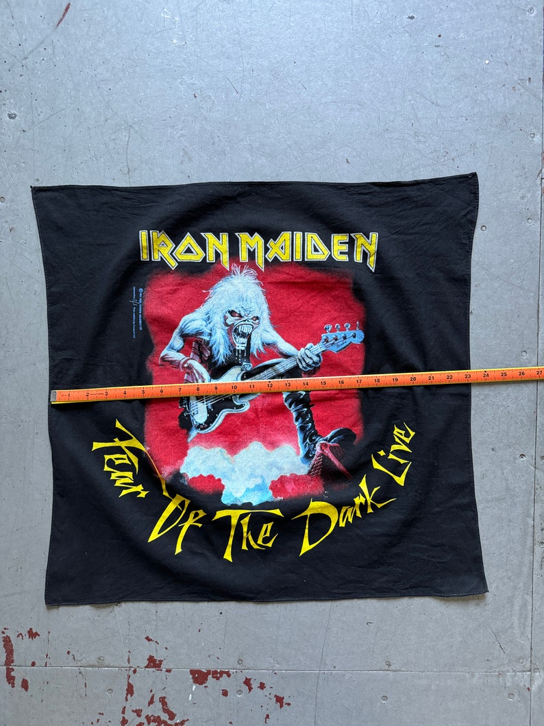 Lot 90s Vintage Iron Maiden Eddie Banner Fear of the Dark Live - Etsy