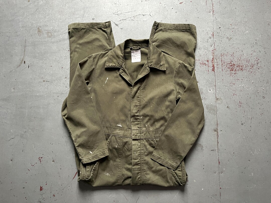 80s Dutch Army Coverall, Vintage 1980s KL Royal Dutch Army Jumpsuit ...