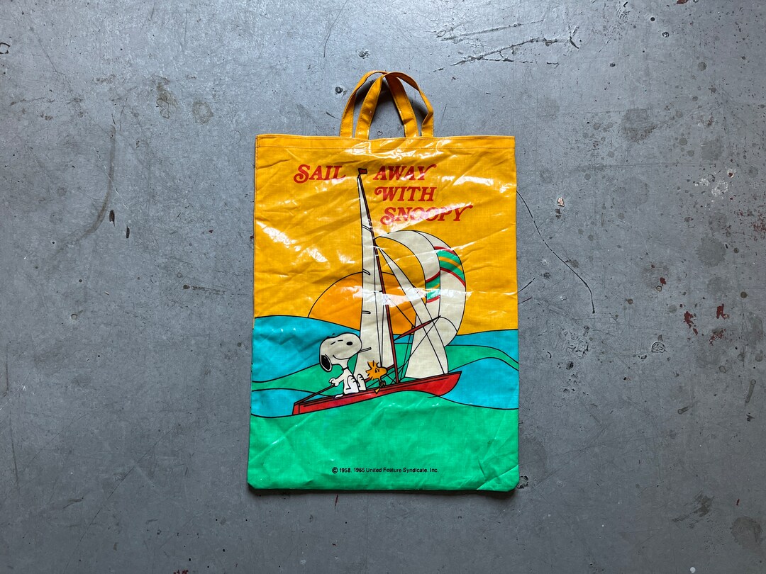 60s Snoopy Bag, Vintage 1965 Peanuts Sail Away With Snoopy United ...