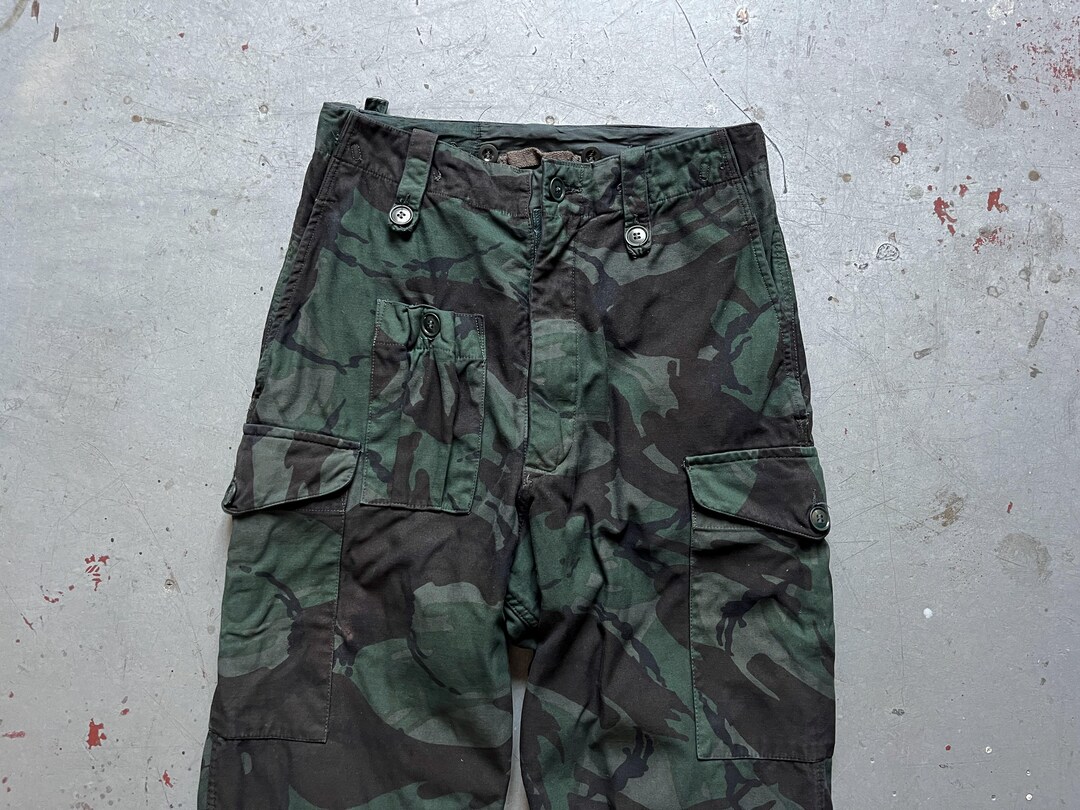 British Army Pants, Vintage 60s 1968 Pattern Overdyed Dark DPM Camo ...