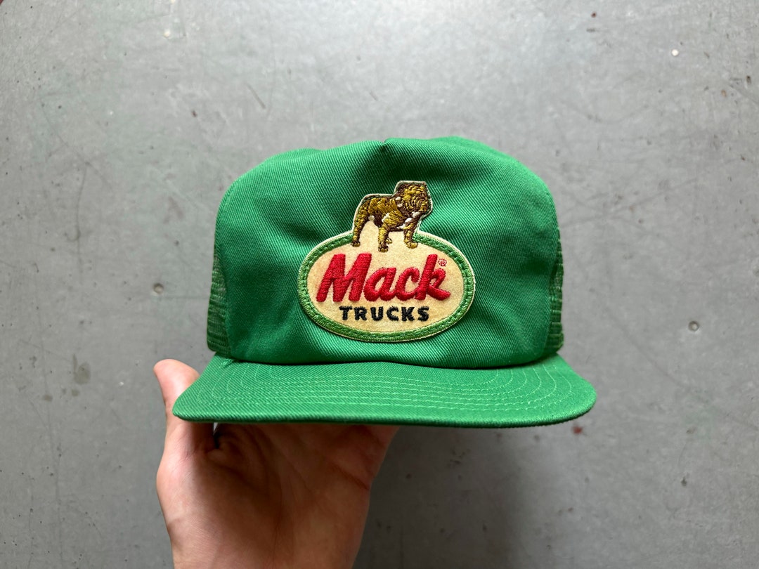 Lot 80s Vintage Mack Trucks Victory Caps Green Dad Trucker Hat Hap One ...
