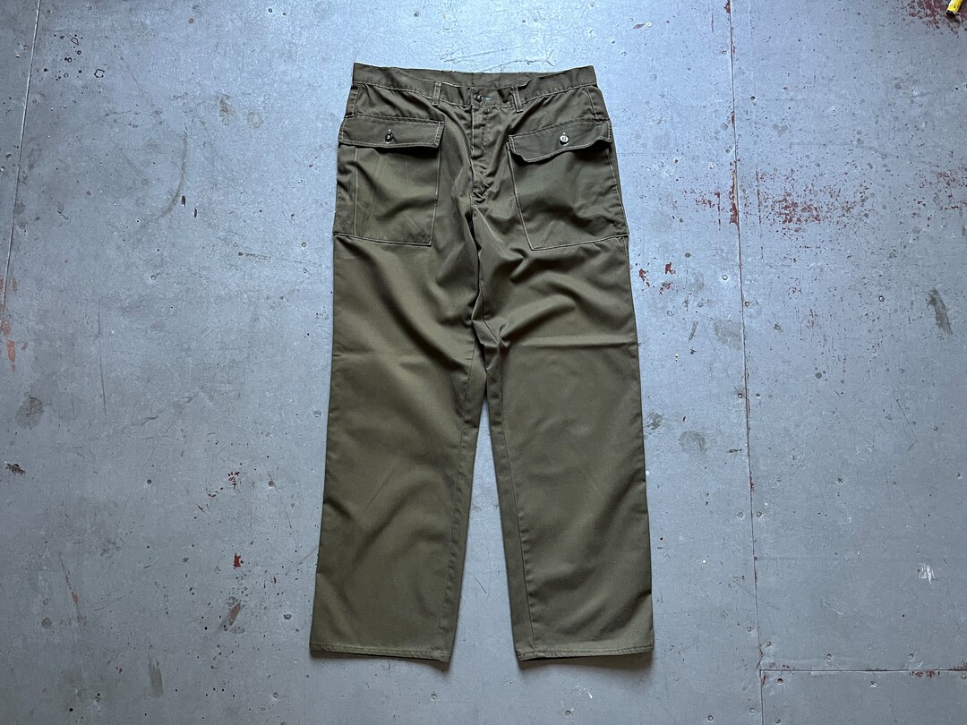 50s Army Pants, Vintage 1950s US British Army Military Olive Green ...