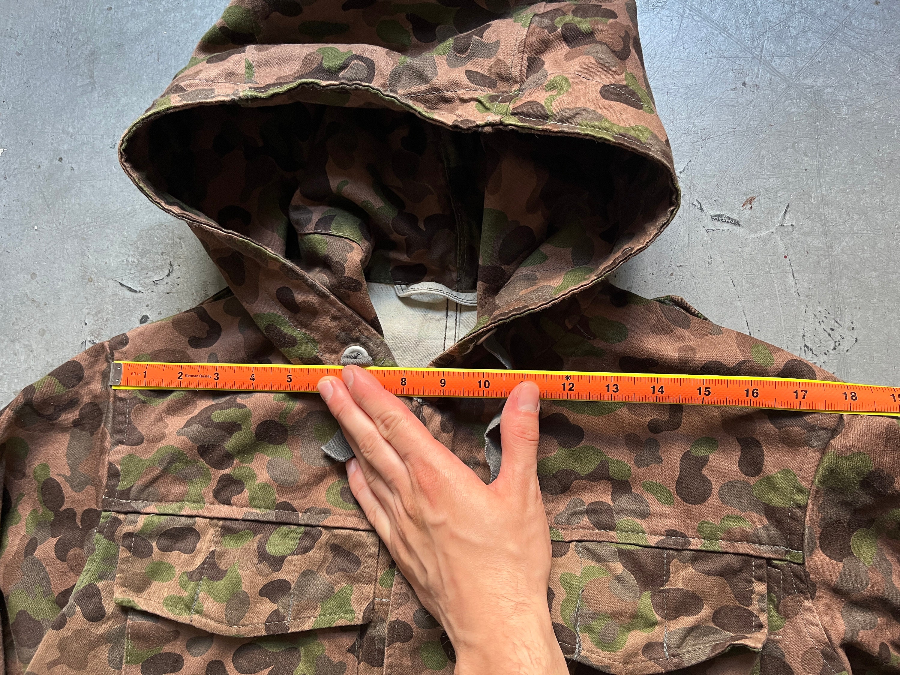 70s Vintage 1972 Austrian Army HBA Erbsenmuster Pea Dot Camo Parka ...