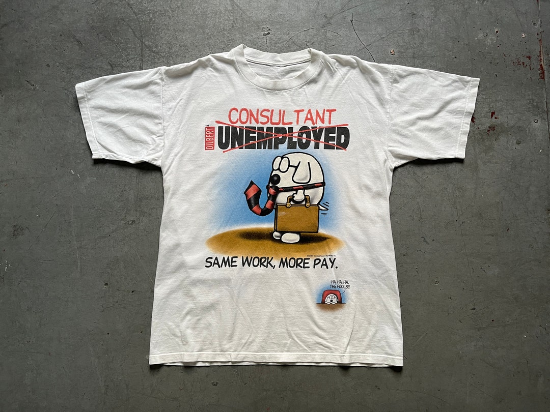 Vintage Dilbert T-shirt, 90s United Feature Syndicate Consultant ...