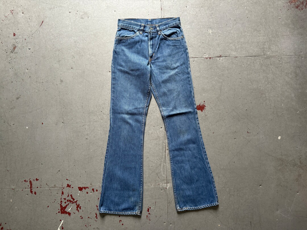70s Vintage Levis 646 Blue Flare Bell Bottom Jeans Denim Pants Made in ...