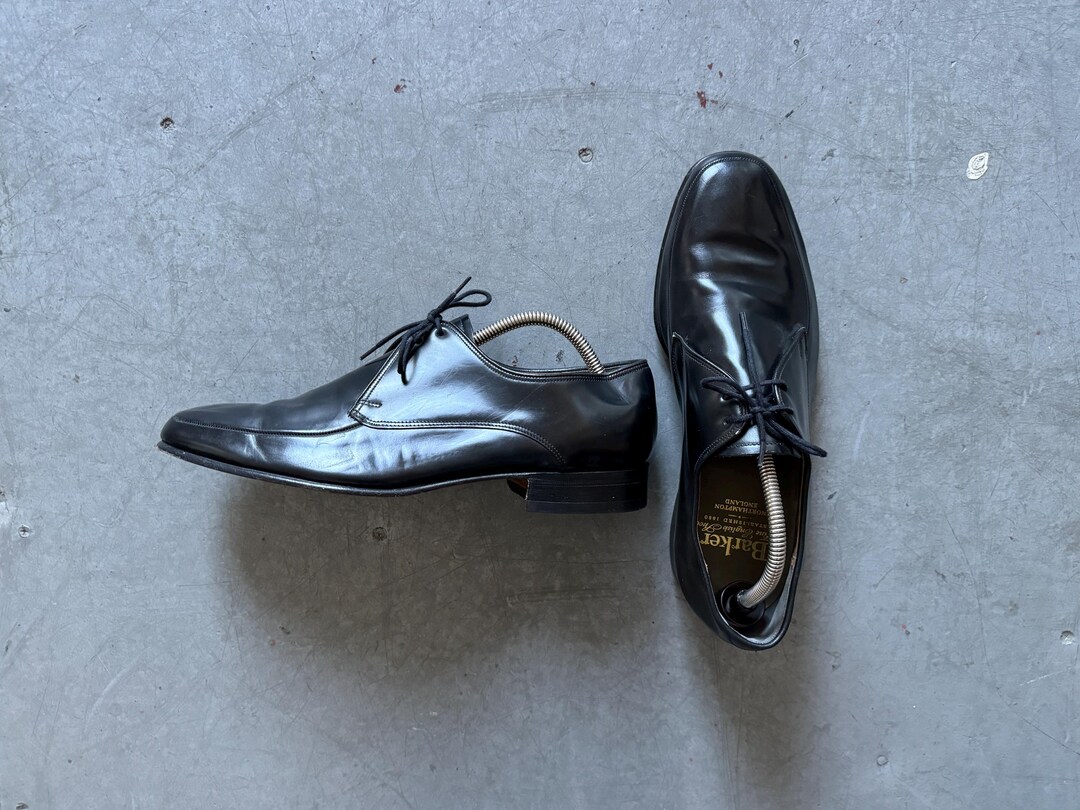 Lot Barker Chesham Boots Shine Black Leather Shoes Made in England Size ...