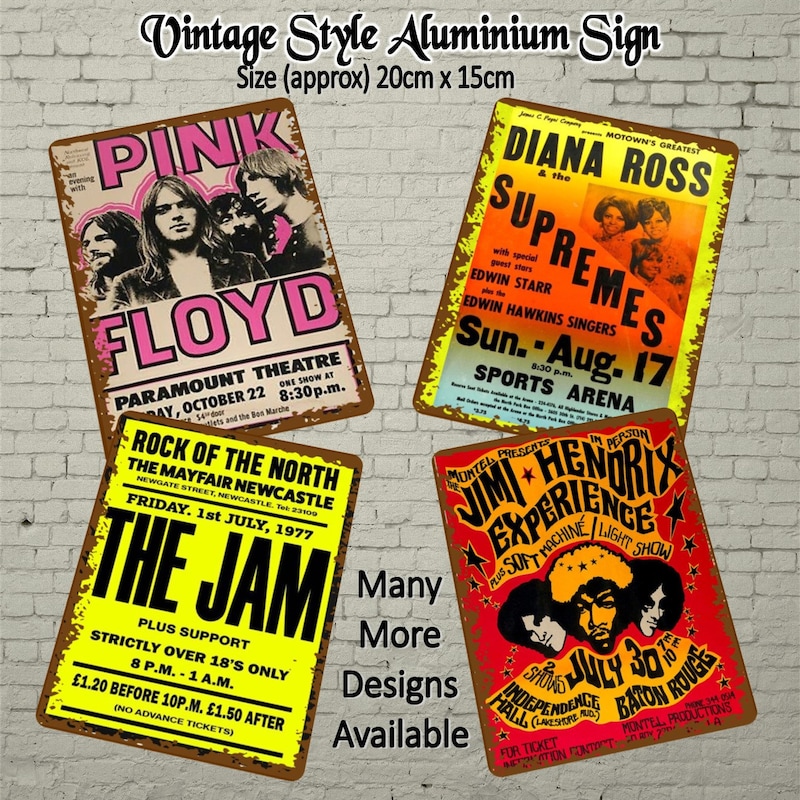 Tin Rock Posters - Etsy UK