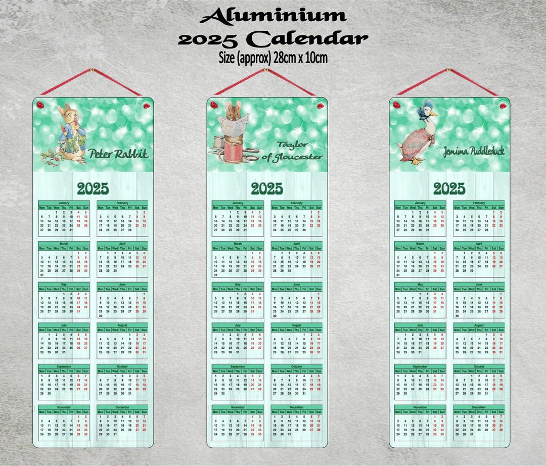2025 Aluminium Calendar Peter Rabbit Jemima Puddleduck Taylor of ...