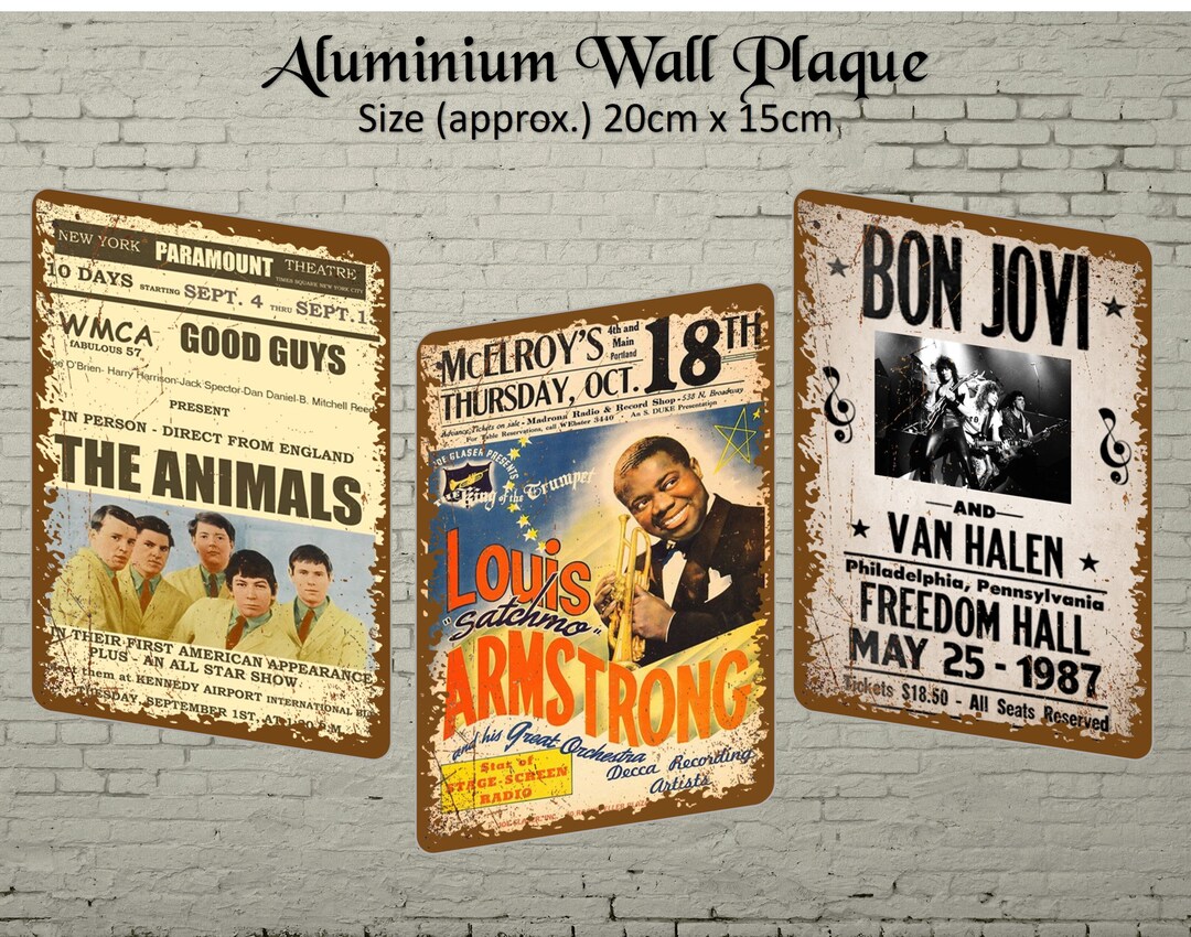 Retro Style Concert Aluminium Wall Plaque/sign - Etsy