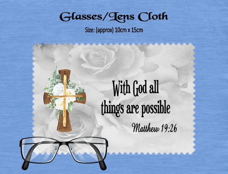 Christian Bible Verse Lens Cloth Corinthians John Luke Matthew Psalm - Etsy