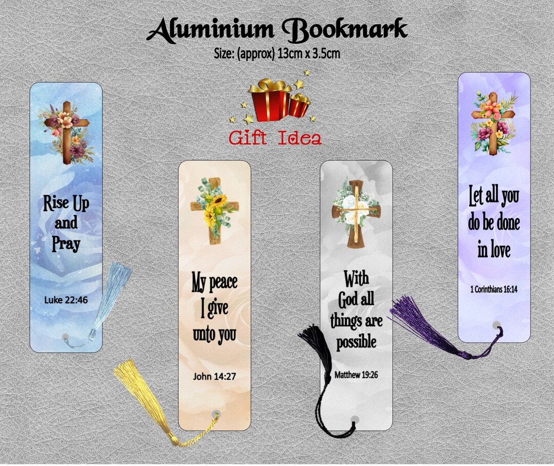 Bible Verse Aluminium Bookmark Corinthians John Luke Matthew Psalm - Etsy