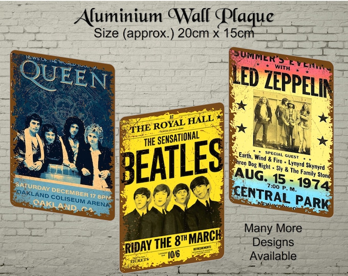 Retro Style Concert Aluminium Wall Plaque/sign - Etsy UK