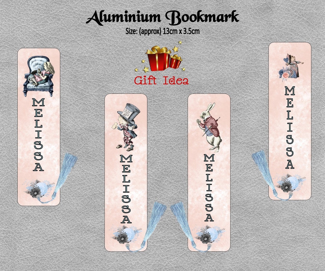 Alice in Wonderland Aluminium Bookmark Alice Card Gardiners Caterpillar ...